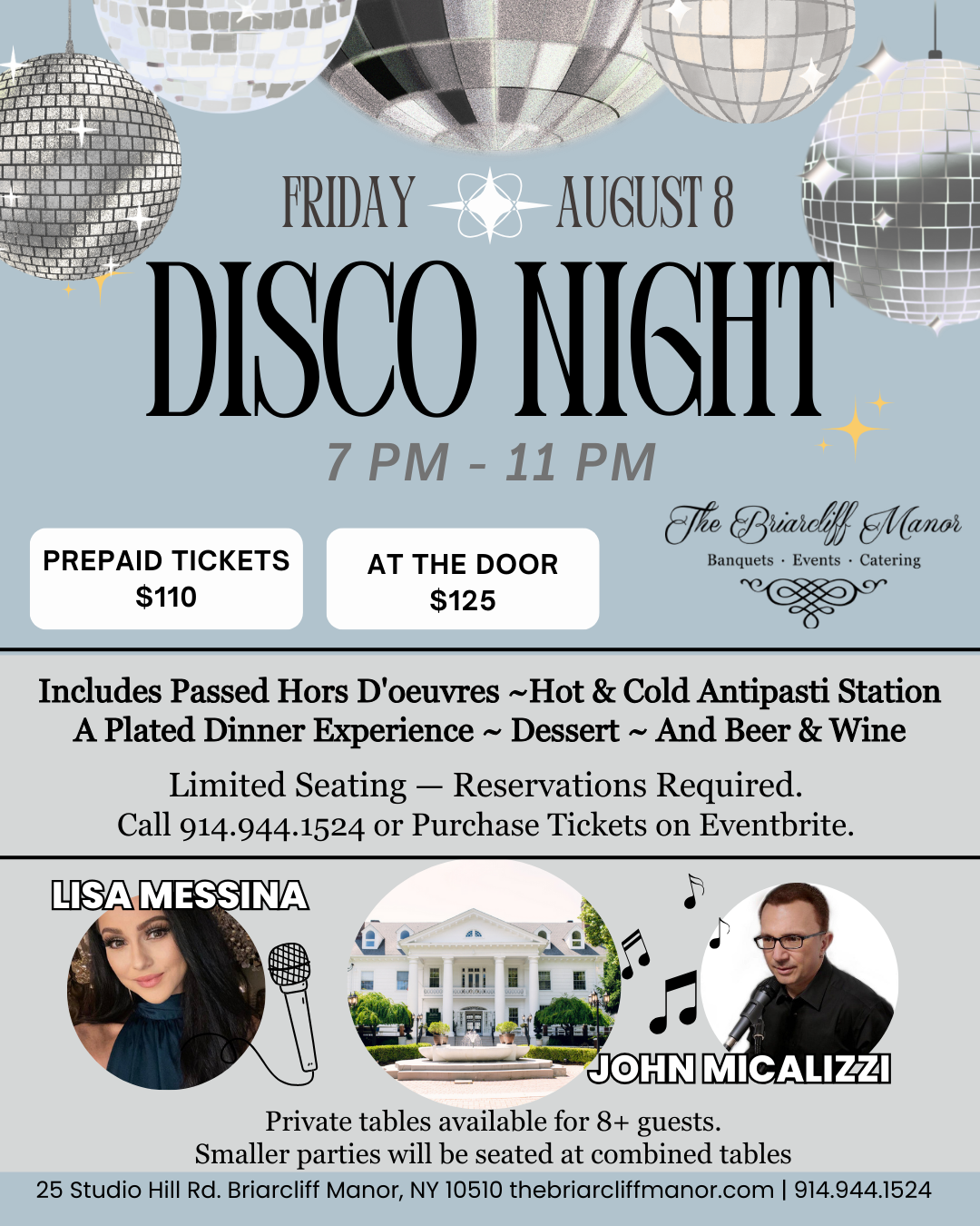 Disco Night with an Italian Twist Featuring Lisa Messina and John ...